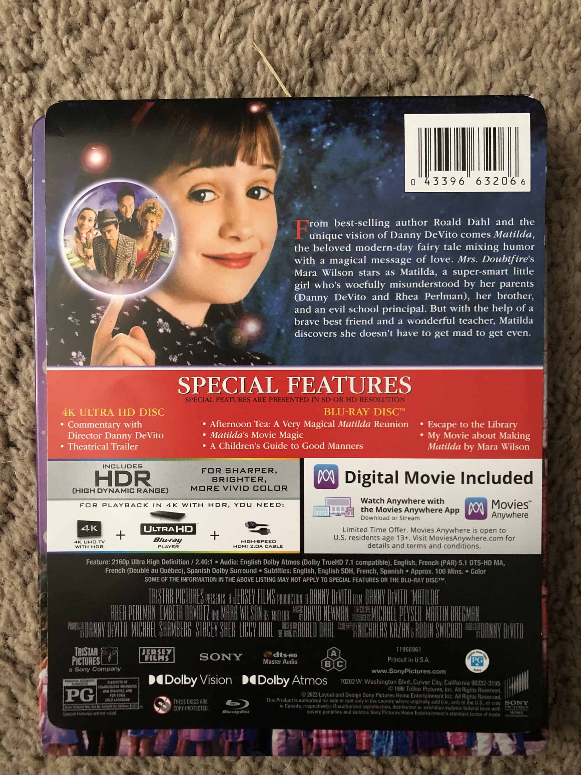 'Matilda' 4K UHD Blu-Ray Review - Magical Family Film Is Cinematic ...